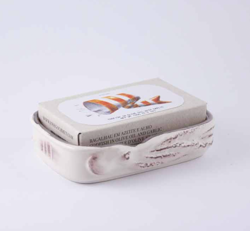CERAMIC TIN VESSEL - WHITE OCTOPUS | Black Market Provisions