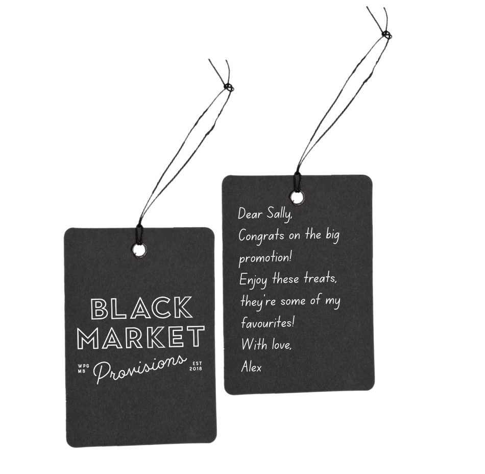 GIFT TAG WITH HANDWRITTEN MESSAGE | Black Market Provisions
