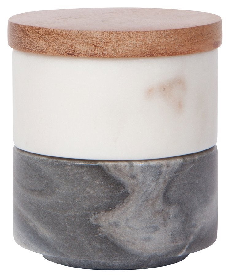 MARBLE STACKING SALT + PEPPER CELLAR | Black Market Provisions